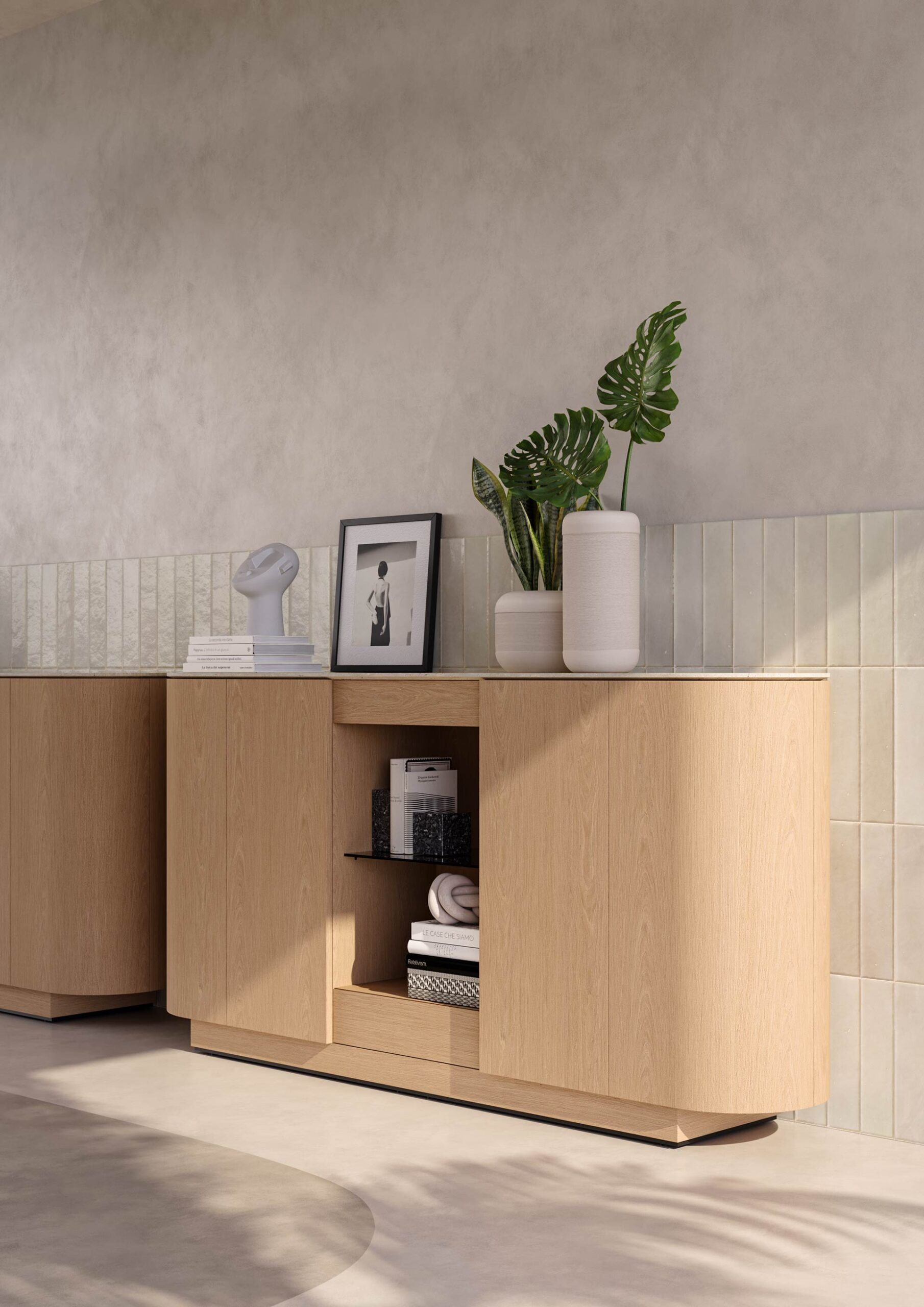 Dea wood - Office Desk | sleek lines and sinuous shapes - Prof Office