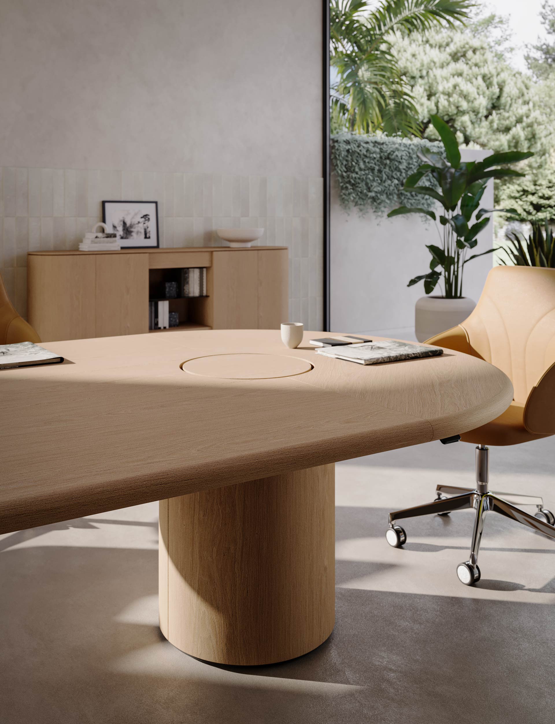 Dea - Office Desk | sleek lines and sinuous shapes - Prof Office