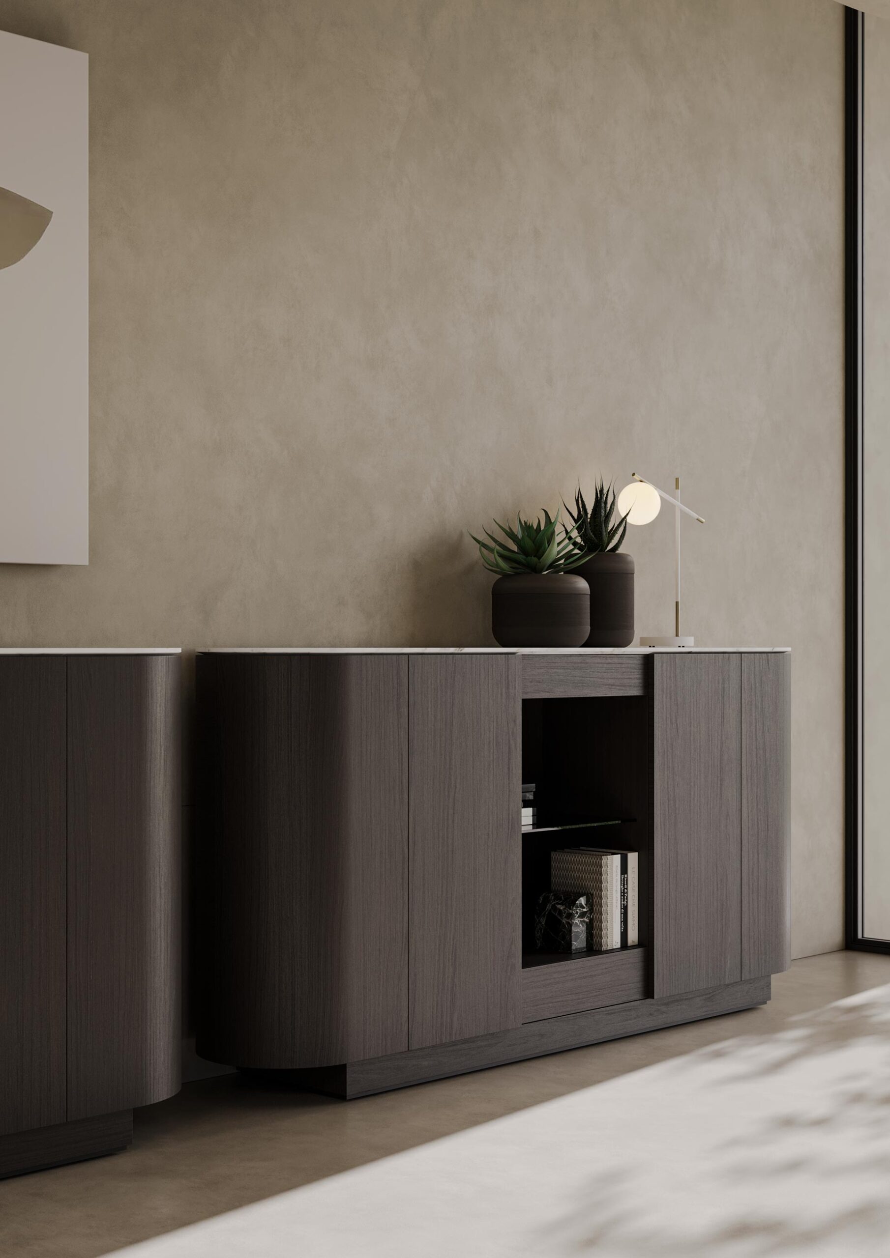 Dea wood - Office Desk | sleek lines and sinuous shapes - Prof Office