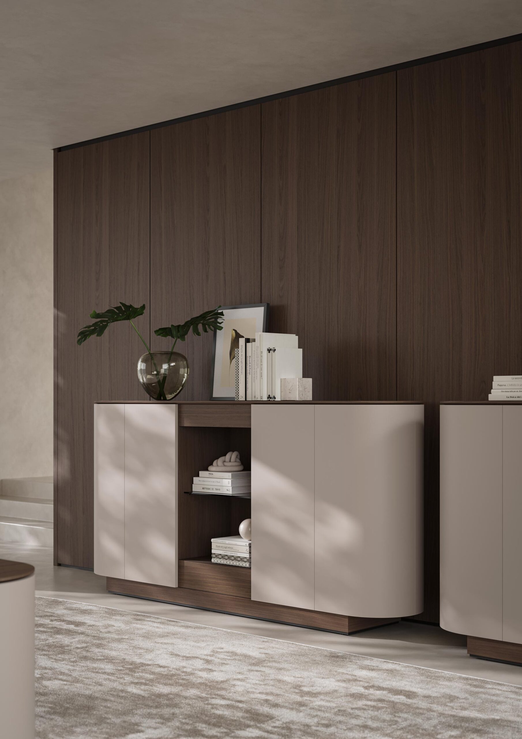 Dea wood - Office Desk | sleek lines and sinuous shapes - Prof Office
